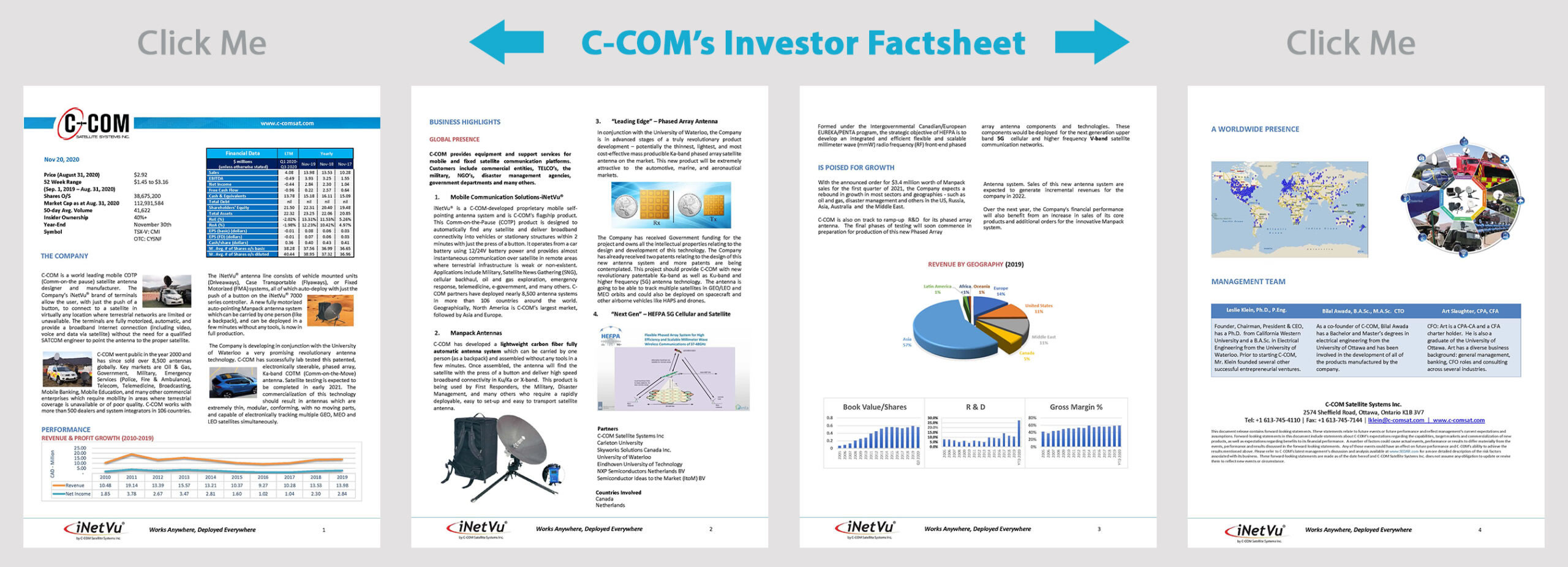 Investor Relations – C-COM Satellite Systems